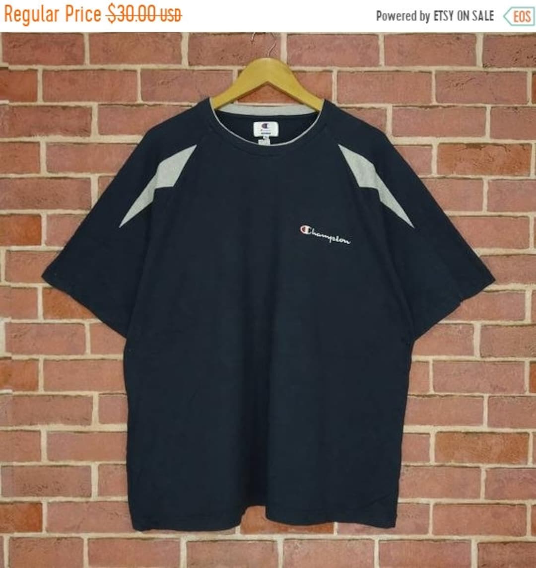Champion Embroidery Logo Style Champion Sport T-shirt - Etsy