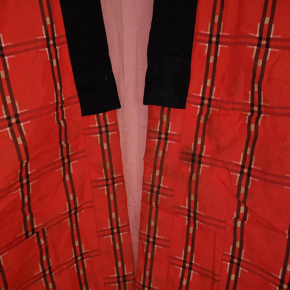 Rare Kuwano Haori Short Kimono Checkered Design Kimono Size - Etsy