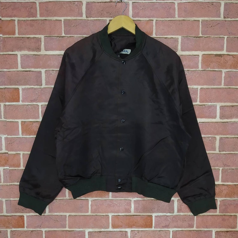 Vintage 90s Satin Jacket Universal Studio Big Logo Snap Button Jacket ...