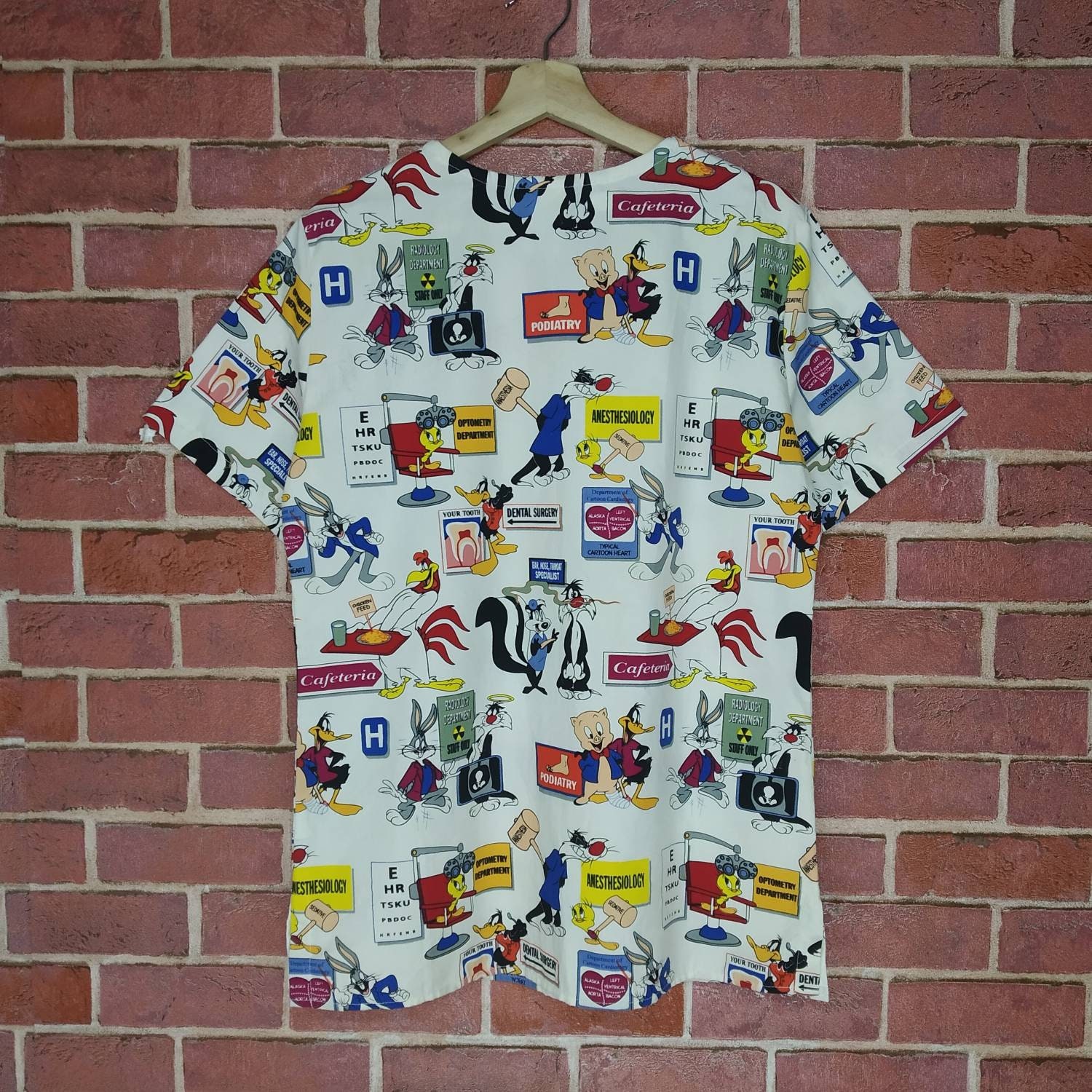 Rare Looney Tunes Cartoon Character Alloverprint Style Promo T-shirt ...