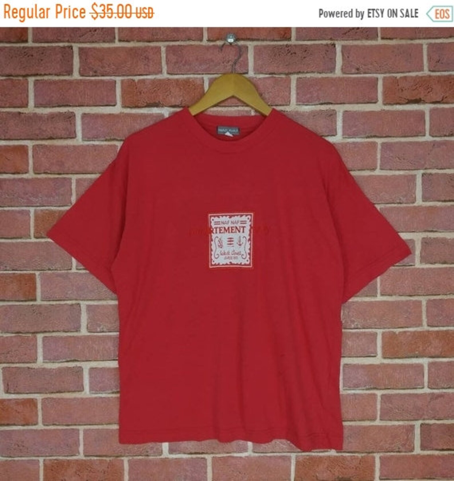 Vintage NAF NAF Embroidery Logo T-shirt Large Size - Etsy