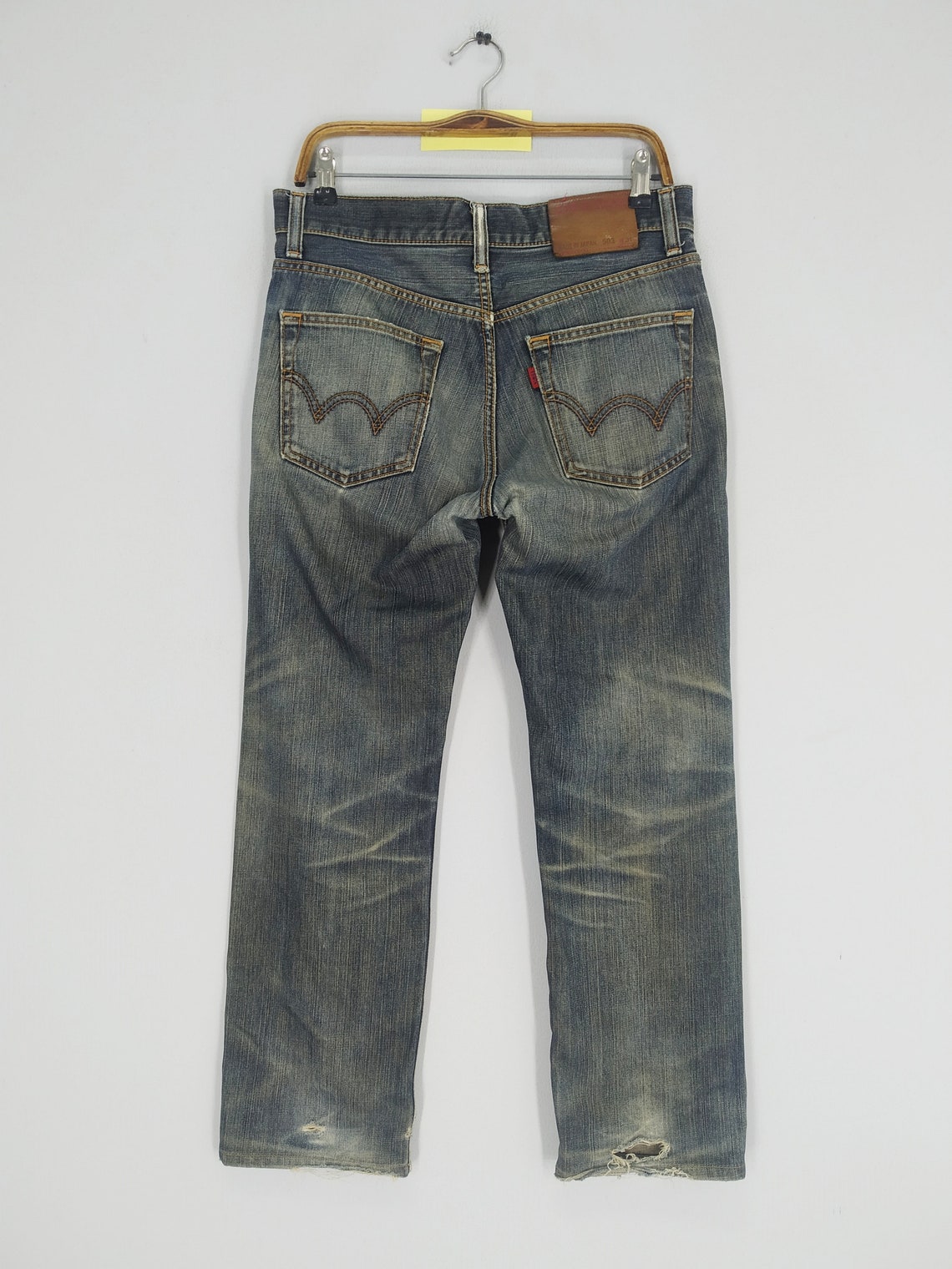 Vintage Edwin Stonewash Indigo Blue Denim Jeans Edwin Distressed Jeans Edwin Stonewash Jeans ...
