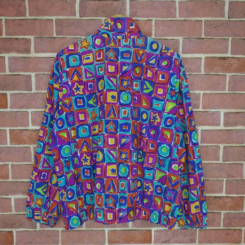 Vintage Colourful Artwork Design Windbreaker Jacket Full - Etsy