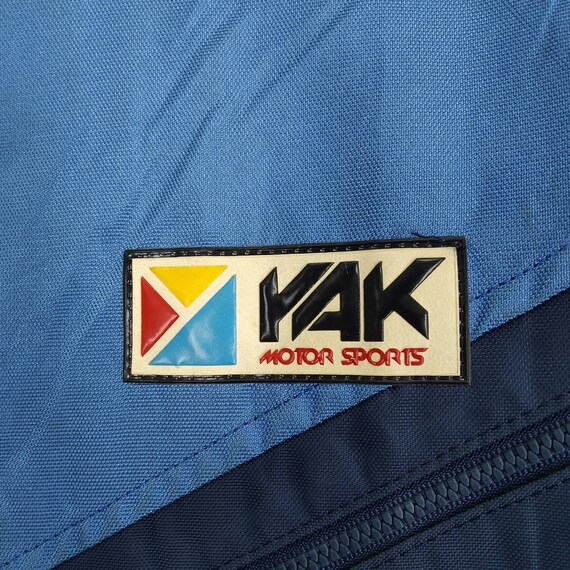 Vintage 90s Yak Motorsports Racing Jacket Blue Zipper… - Gem
