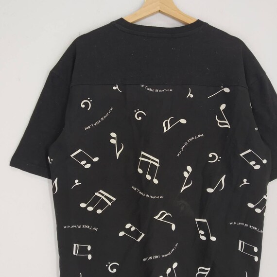 Vintage Graphic Artwork Symbol Music Note Style Black… - Gem