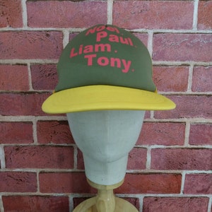 Vintage 90s Oasis Band Trucker Cap Line up Name Liam Noel Paul Tony - Etsy