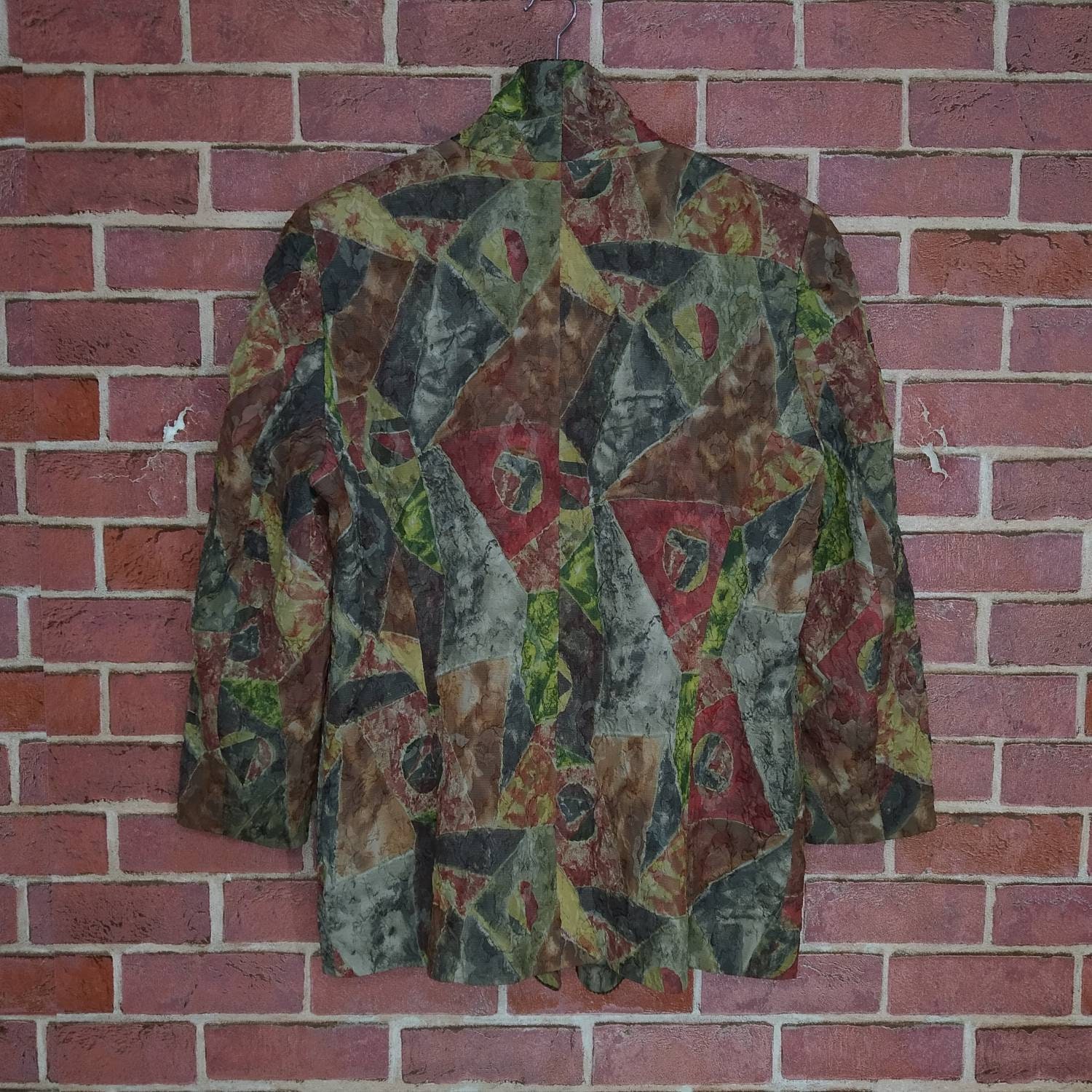 Vintage Abstract Design Colourful Coat Nice Design Size M - Etsy