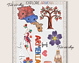 Armenia Sticker Pack | Vinyl Stickers | Armenian Flag Gift | Forget-me ...
