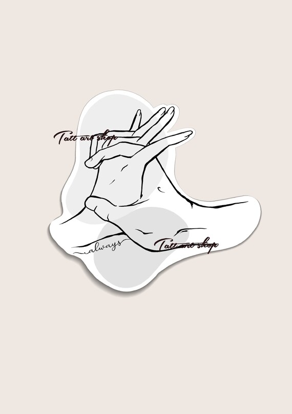 Holding Hands/ Always Line Aesthetic Sticker Clear Sticker | Etsy