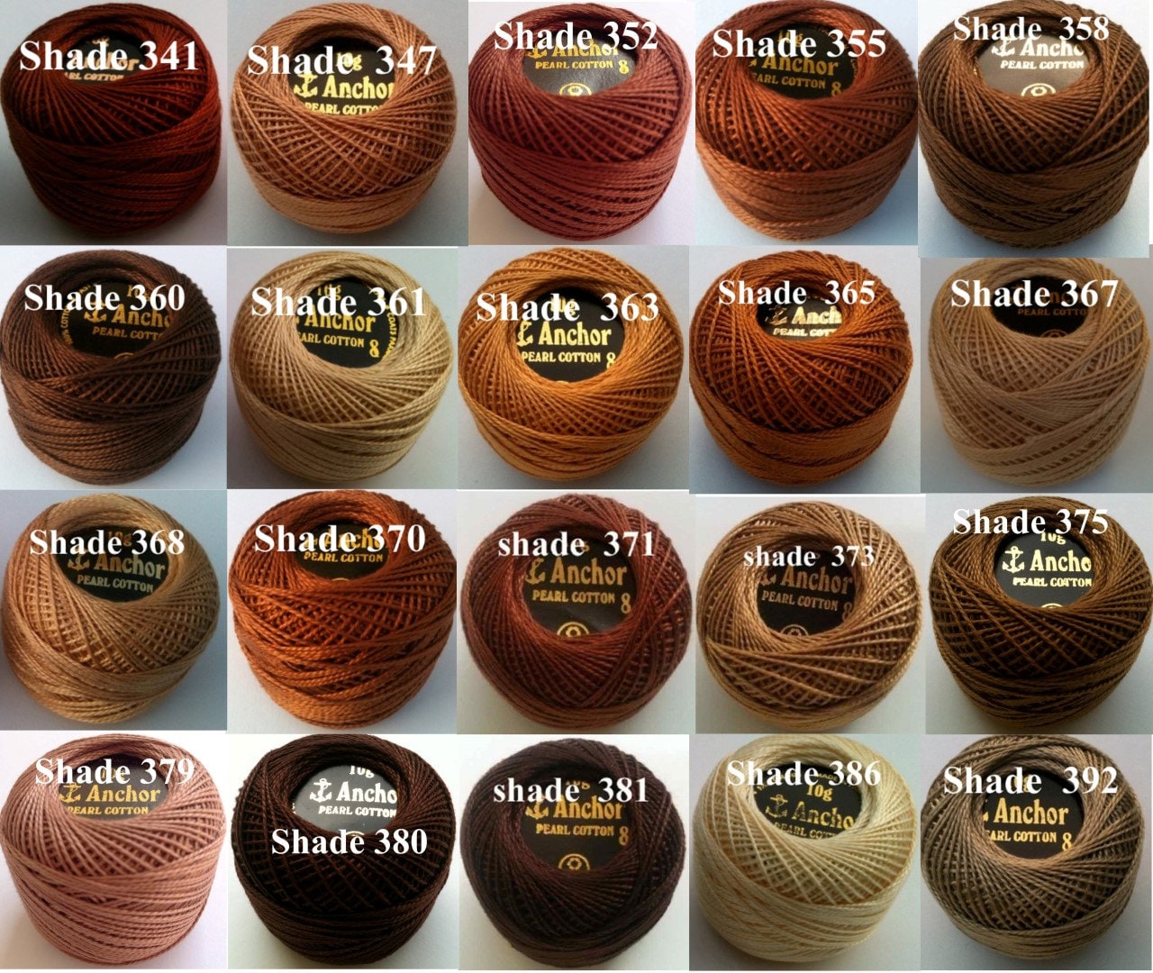 20 ANCHOR Pearl Cotton Crochet Embroidery Thread Ball Balls JP - Etsy