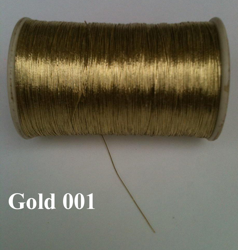 10 x Metallic Thread Yarn Spools Golden Metallic Thread | Etsy