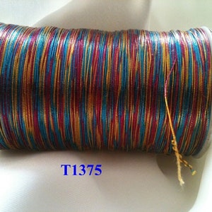 10 X Metallic Thread Yarn Spools Golden Metallic Thread Crochet Sewing ...