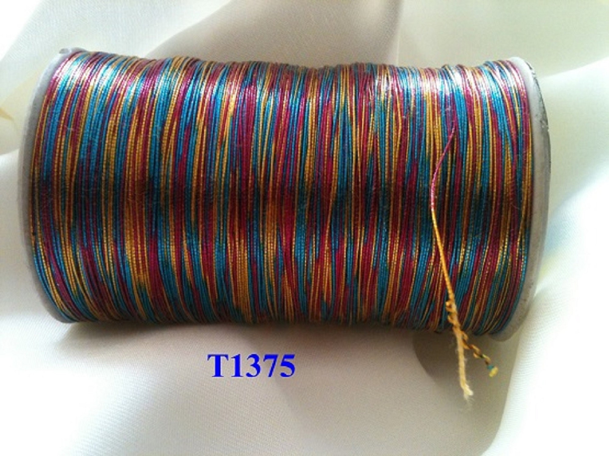 10 X Metallic Thread Yarn Spools Golden Metallic Thread - Etsy