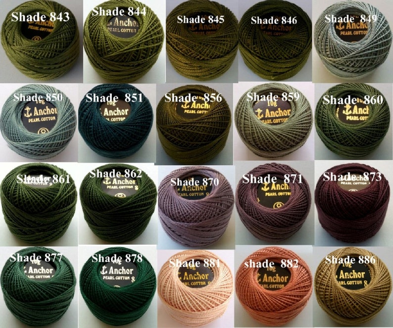 12 ANCHOR Pearl Variegated Cotton Crochet Embroidery Thread - Etsy