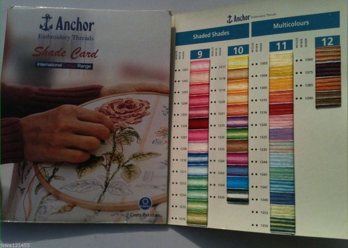 ANCHOR Shade Card Chart Book Colour Book Color Chart Solid and - Etsy ...