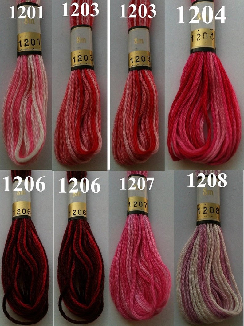 6 Anchor Variegated Floss Skiens Cross Stitch Cotton Crochet - Etsy ...