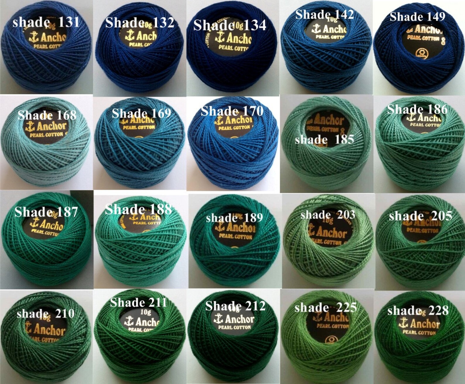 20 ANCHOR Pearl Cotton Crochet Embroidery Thread Ball Balls JP - Etsy