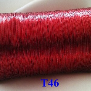 10 X Metallic Thread Yarn Spools Golden Metallic Thread Crochet Sewing ...