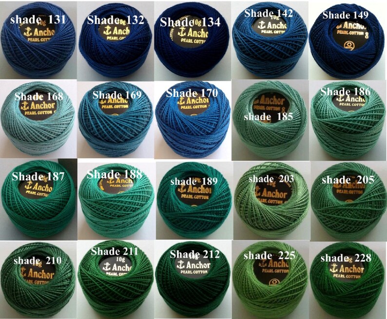 20 ANCHOR Pearl Variegated Cotton Crochet Embroidery Thread - Etsy