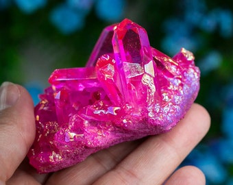 Pink Crystal Cluster - Etsy