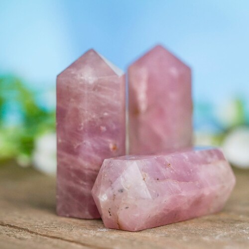 Large Rose Quartz Crystal Tower - Etsy