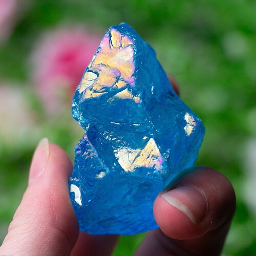 Raw Orange Aura Quartz rough Aura Quartz Crystal | Etsy