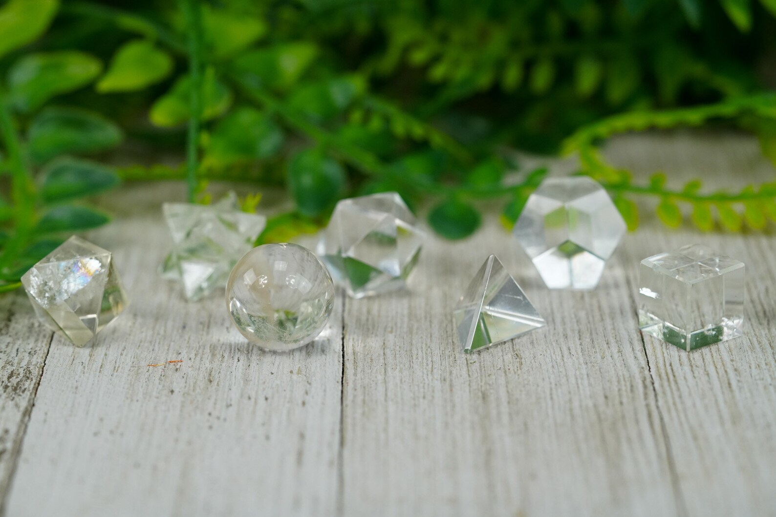 Clear Quartz Crystal Platonic Solids Set 7 Pieces - Etsy