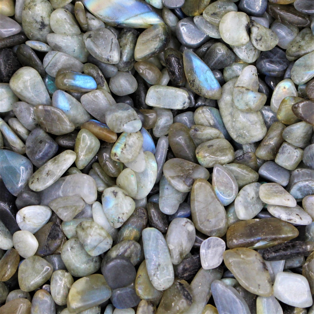 Labradorite Tumbled Crystal Chips, Choose Amount - Etsy