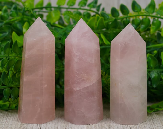 Large Rose Quartz Crystal Tower - Etsy