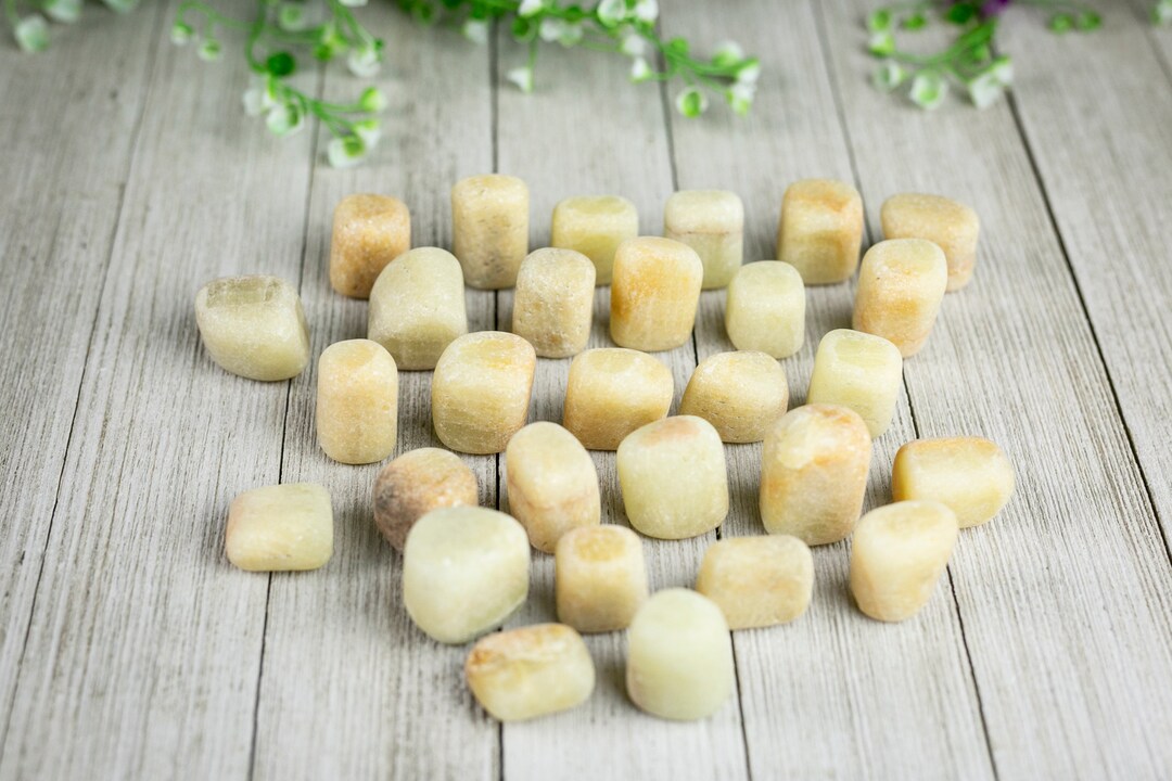Tumbled Yellow Calcite Polished Stone - Etsy