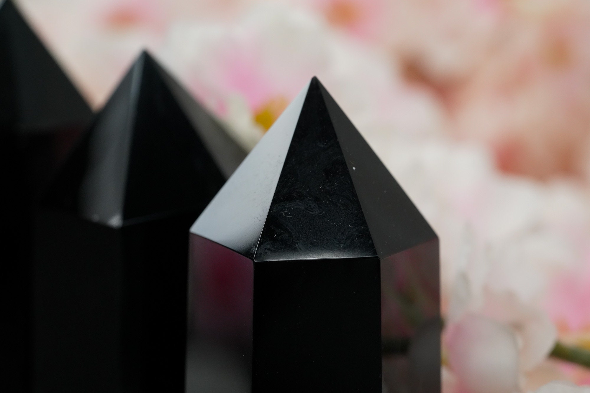 Large Obsidian Crystal Tower | Etsy