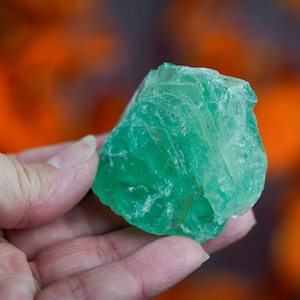 Large Raw Green Fluorite Stone - Etsy