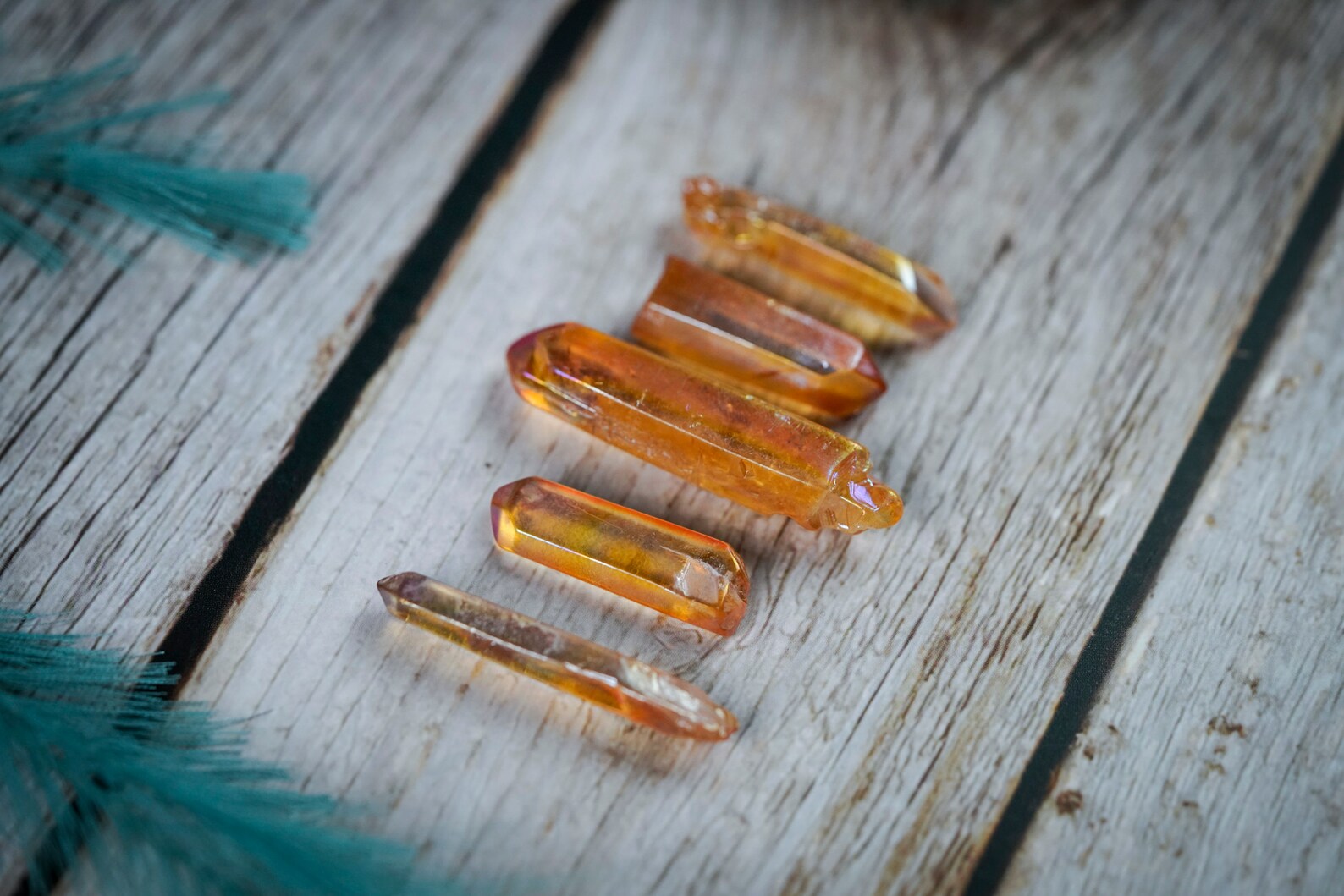 Orange Aura Quartz Crystal Point - Etsy