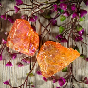Raw Orange Aura Quartz (rough Aura Quartz Crystal) - Etsy