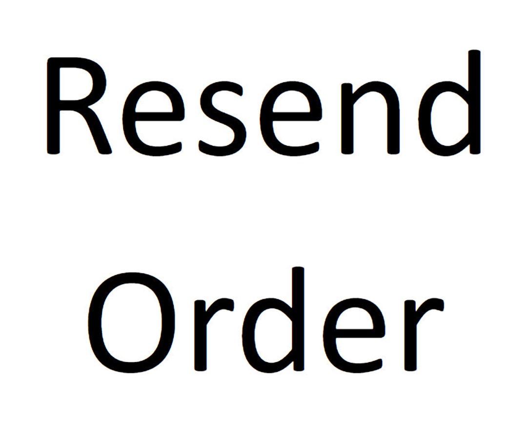 Resend Order - Etsy