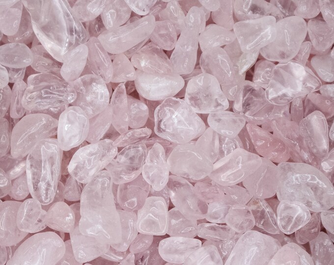 100g of Natural Rose Quartz Chips Mini Tumbled Rose Quartz Stones Small ...
