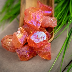 Raw Orange Aura Quartz (rough Aura Quartz Crystal) - Etsy