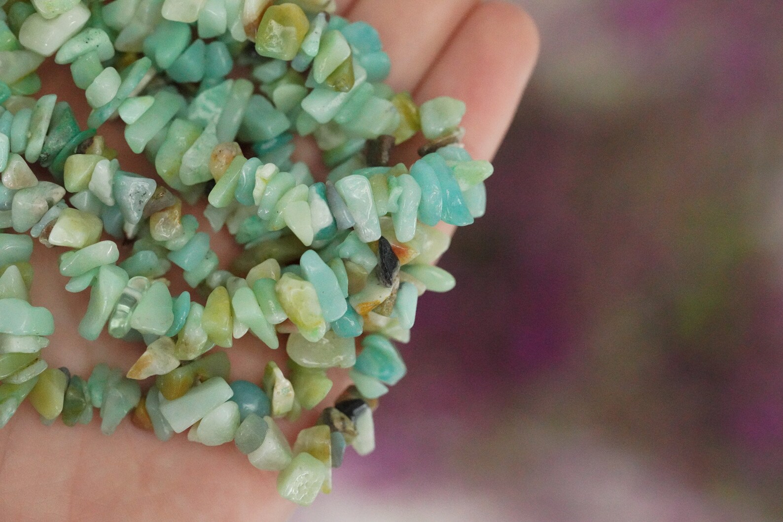 Amazonite Tumbled Stone Crystal Chip Bracelet - Etsy