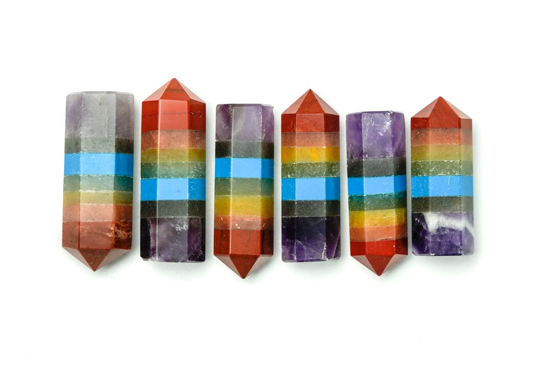 7 Chakra Crystal Tower Point - Etsy