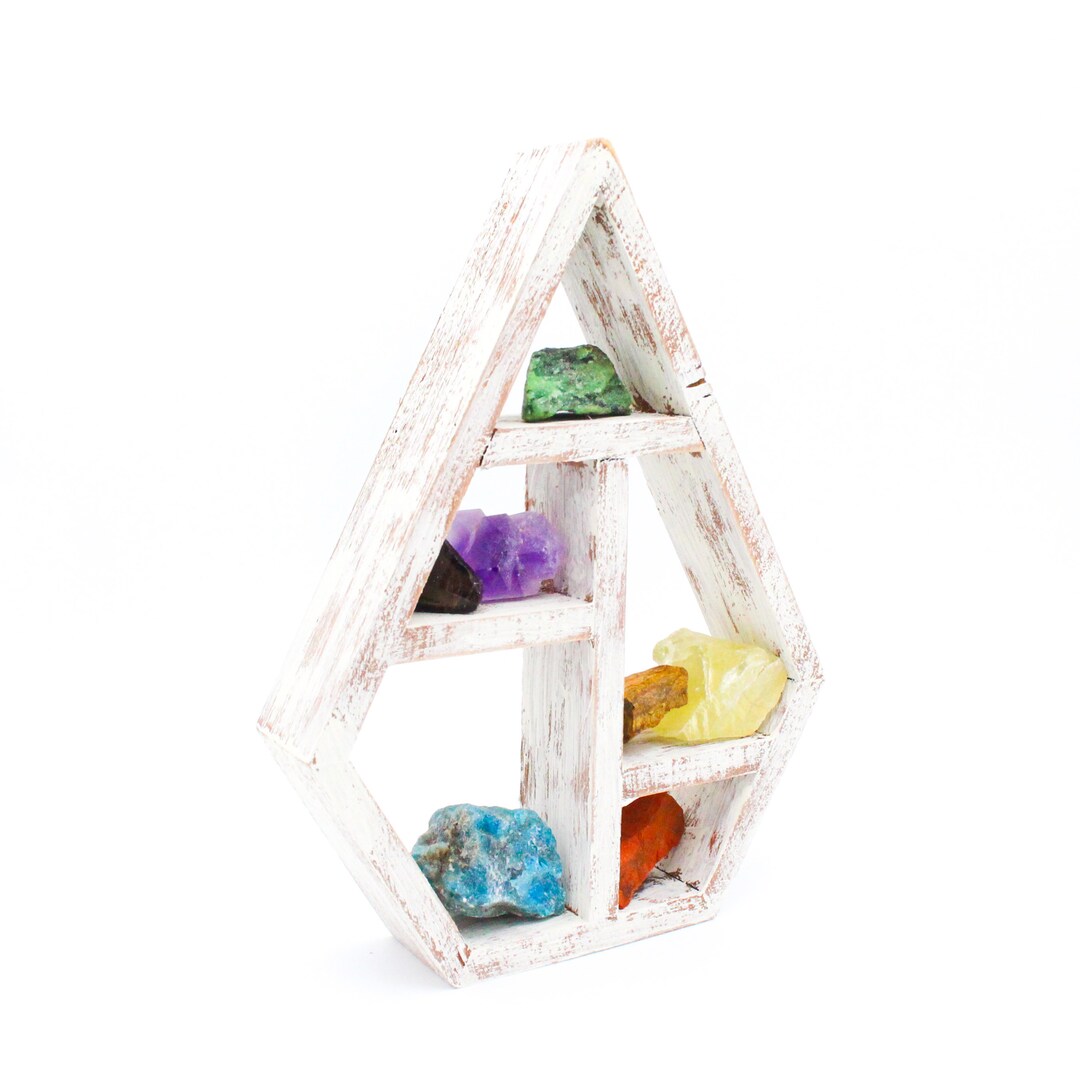 Raw Seven Chakra Crystals Shelf Kit - Etsy
