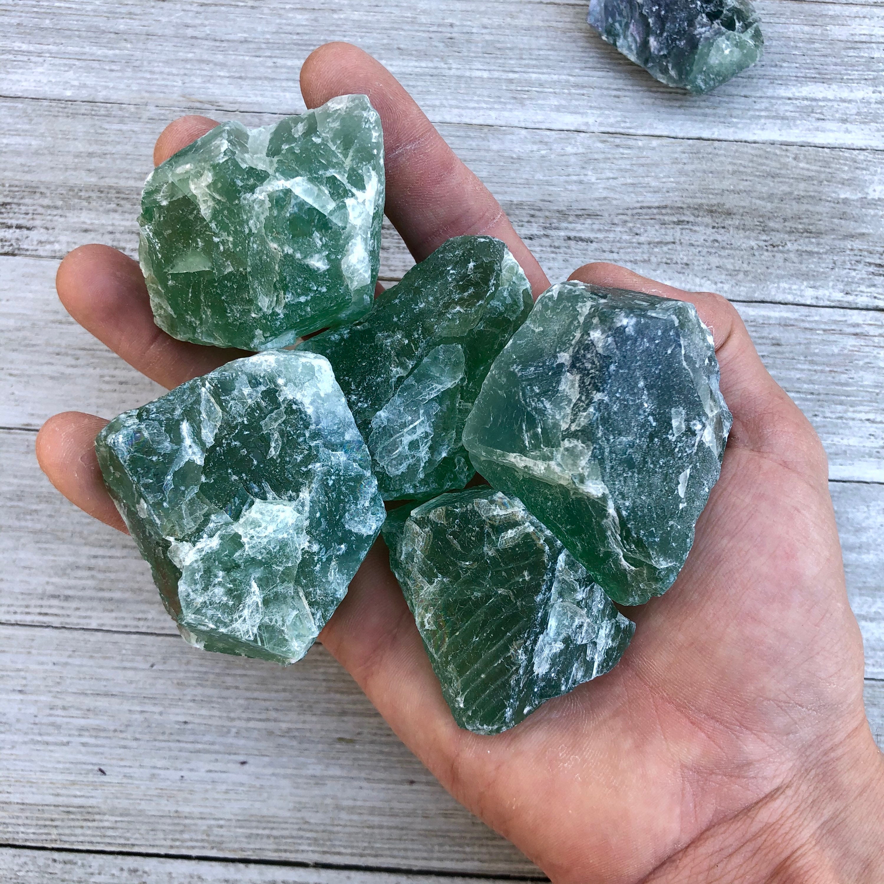 Large Raw Green Fluorite Stone | Etsy