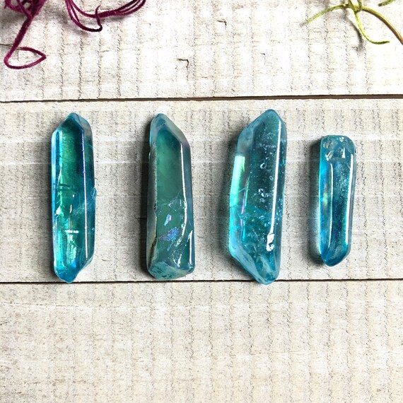Aura Quartz Light Blue Crystal point | Etsy