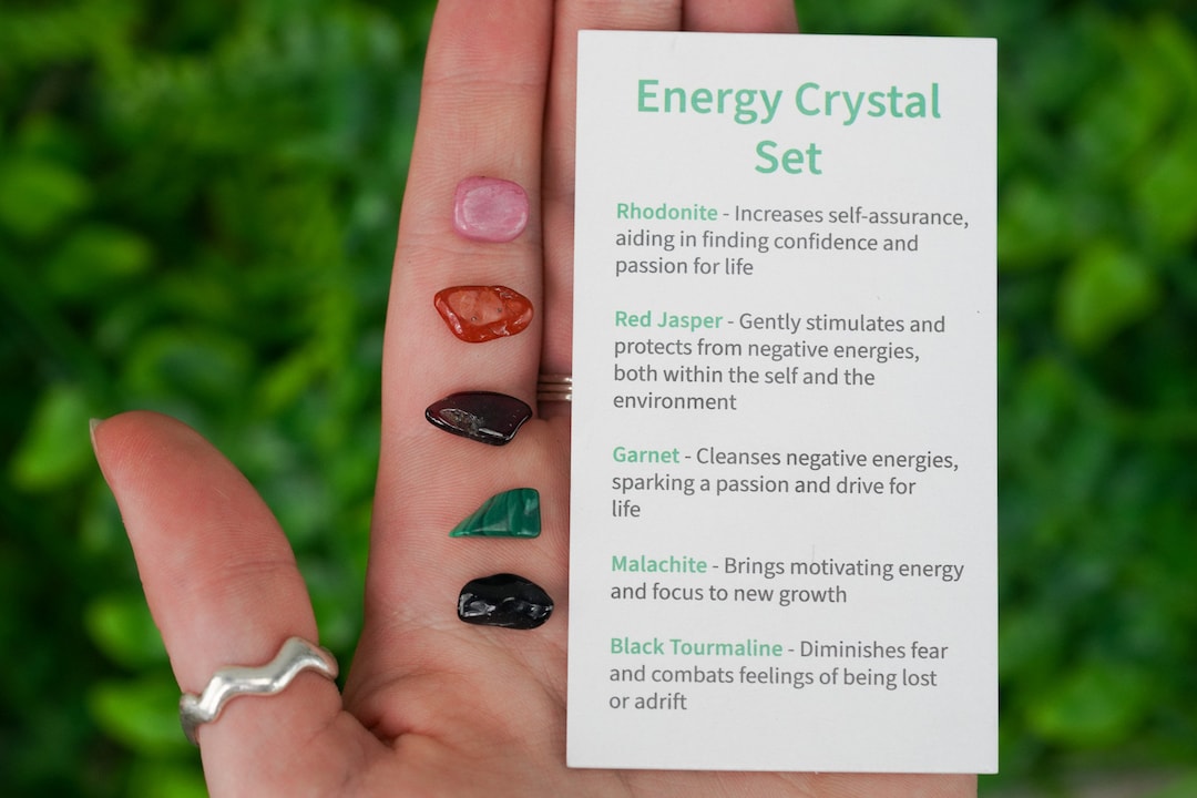 Energy Tumbled Chip Crystal Set - Etsy