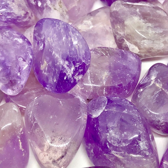 Tumbled amethyst crystal stone smooth polished | Etsy