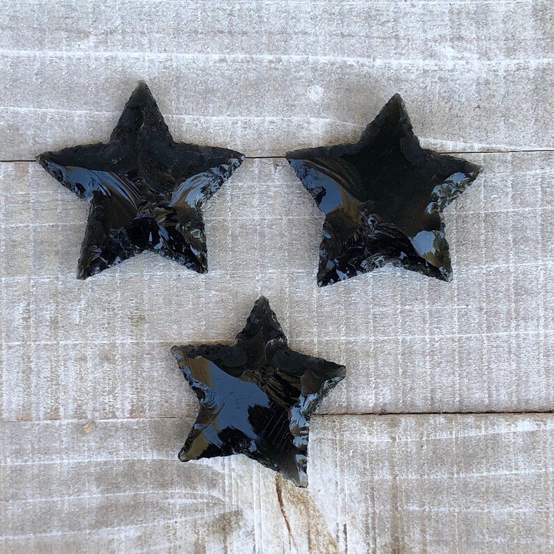Obsidian Crystal Star - Etsy