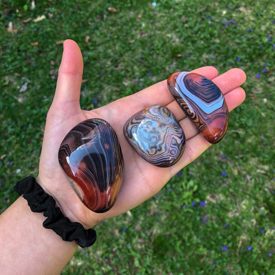 Sardonyx Agate Palm Stone Silk Agate - Etsy