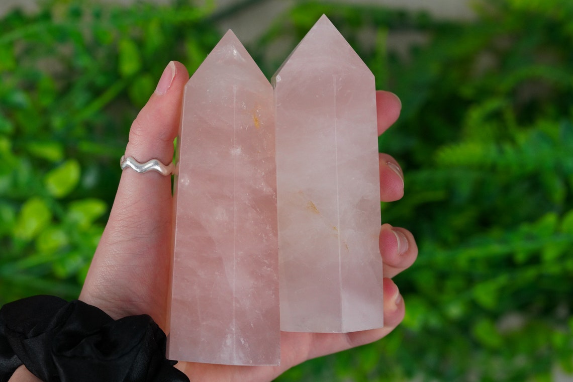 Large Rose Quartz Crystal Tower | Etsy