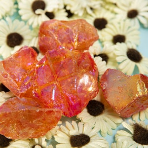 Raw Orange Aura Quartz (rough Aura Quartz Crystal) - Etsy