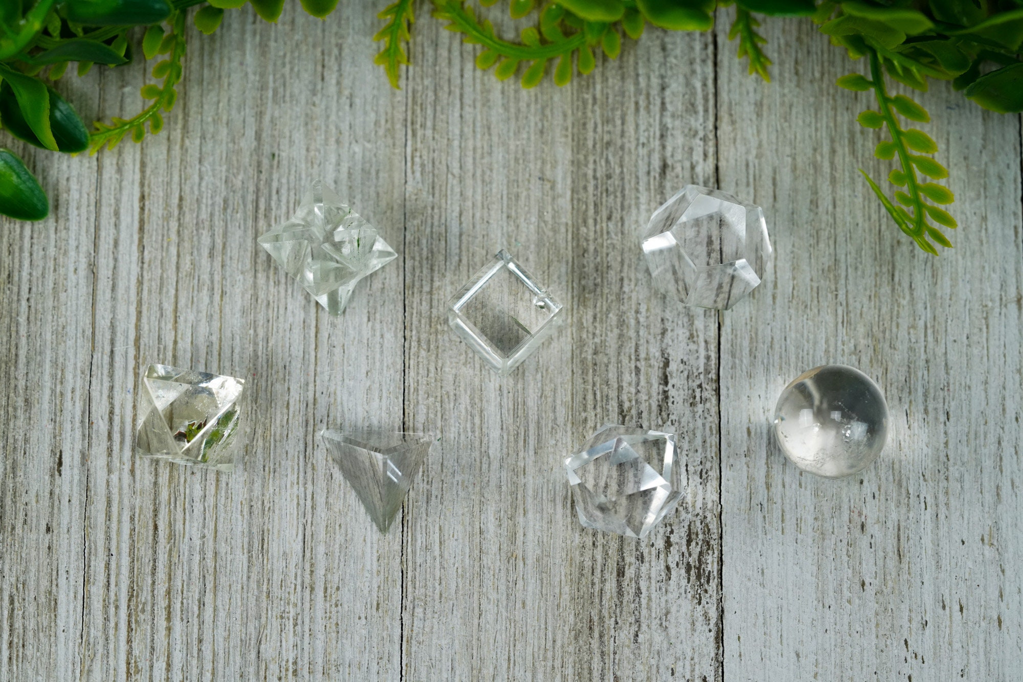 Clear Quartz Crystal Platonic Solids Set 7 Pieces - Etsy