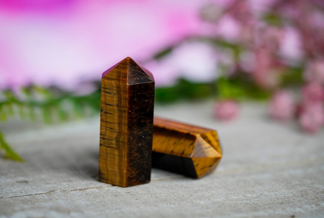 Tigers Eye Tower Point for Crystal Grid - Etsy